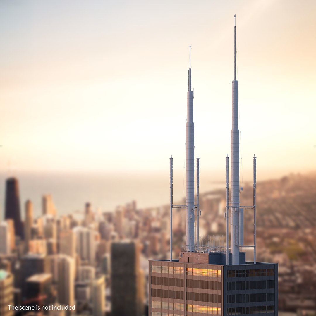 3D skyscraper roof - TurboSquid 1410116