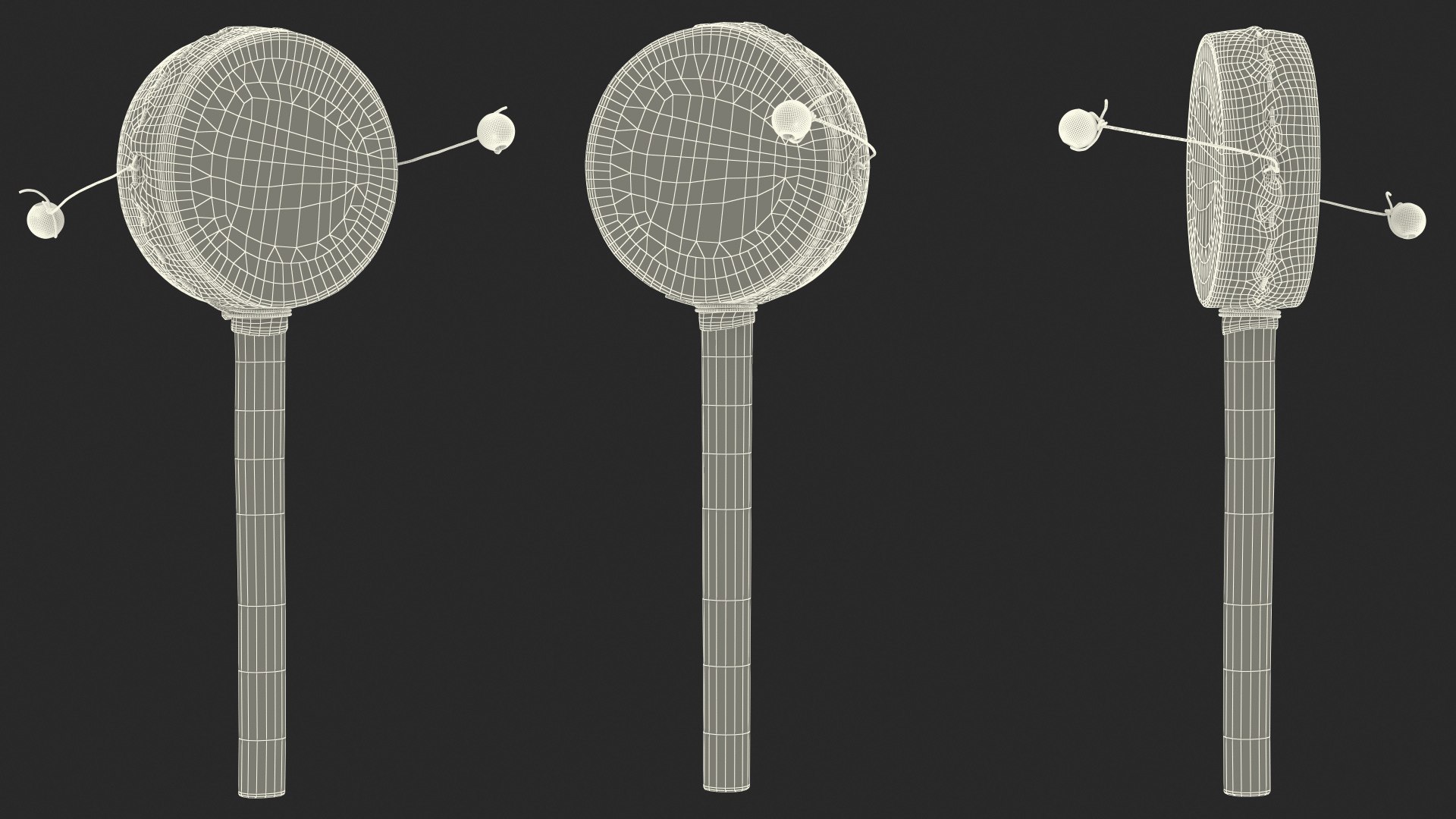 Vintage pellet drum folk 3D model - TurboSquid 1684029