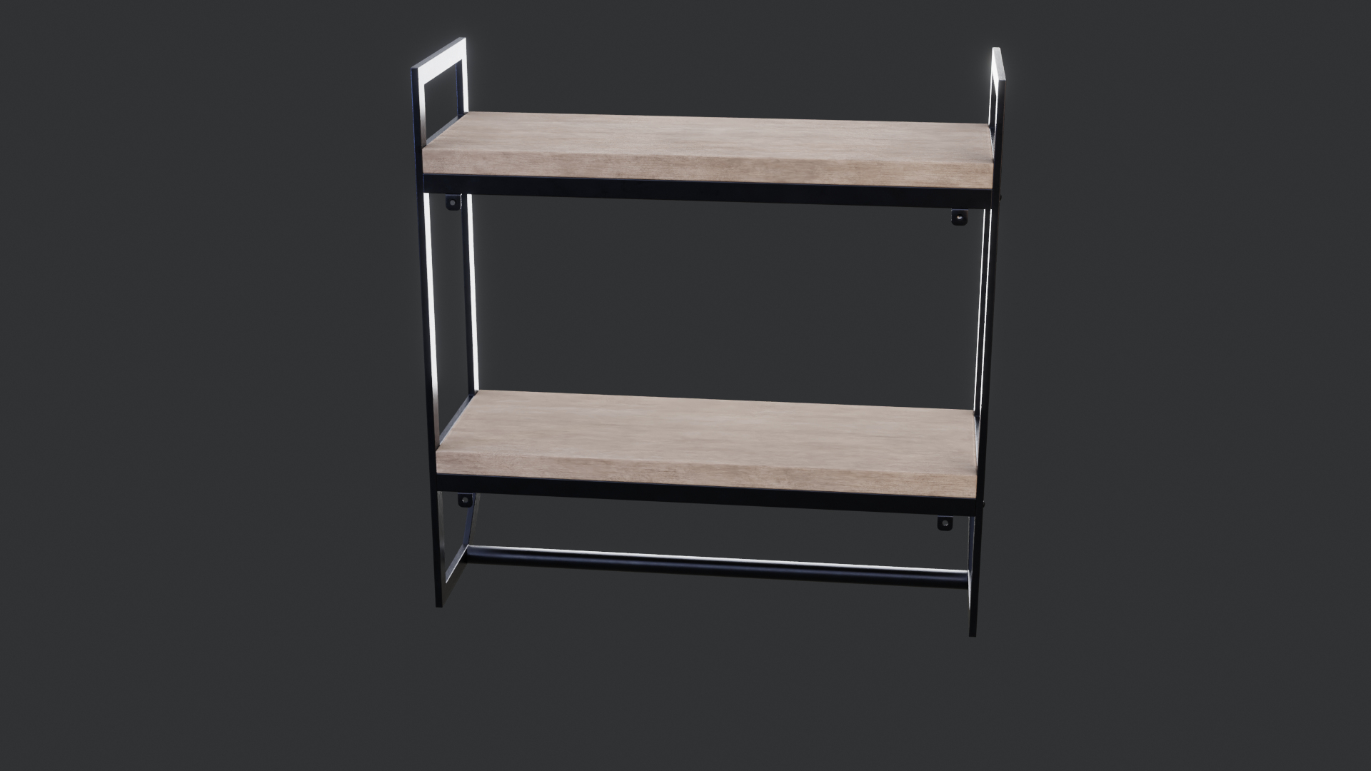 2 Tier Wall Shelf 3D - TurboSquid 2061504