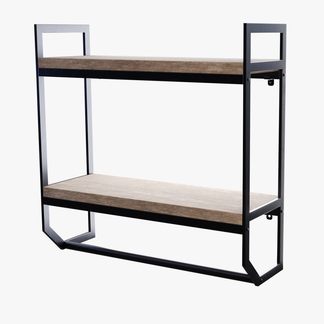 2 Tier Wall Shelf 3D - TurboSquid 2061504
