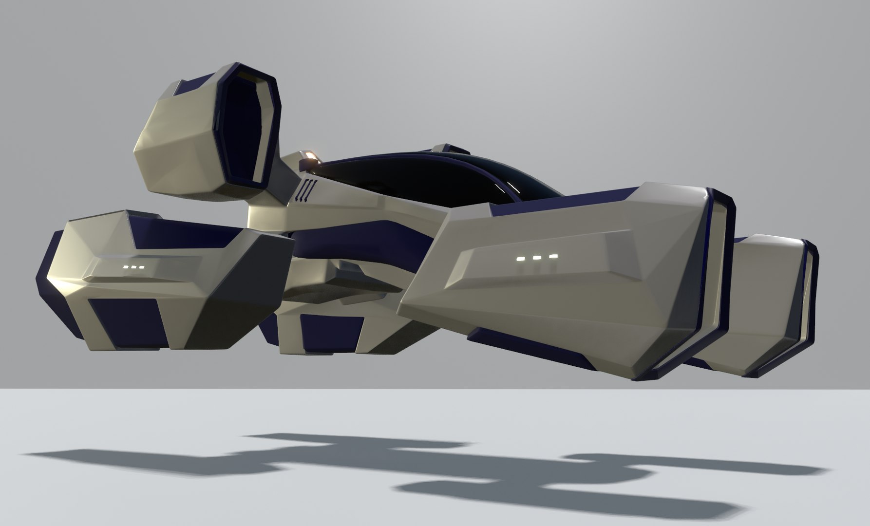 Futuristic Hovercraft For Space Travel Spaceship Model 3D Model - TurboSquid 2298055