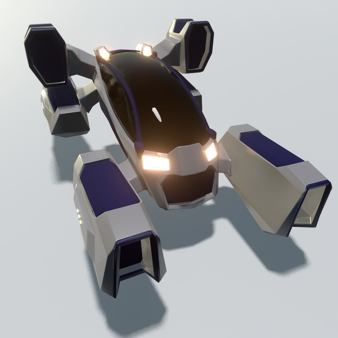Futuristic Hovercraft For Space Travel Spaceship Model 3D Model ...