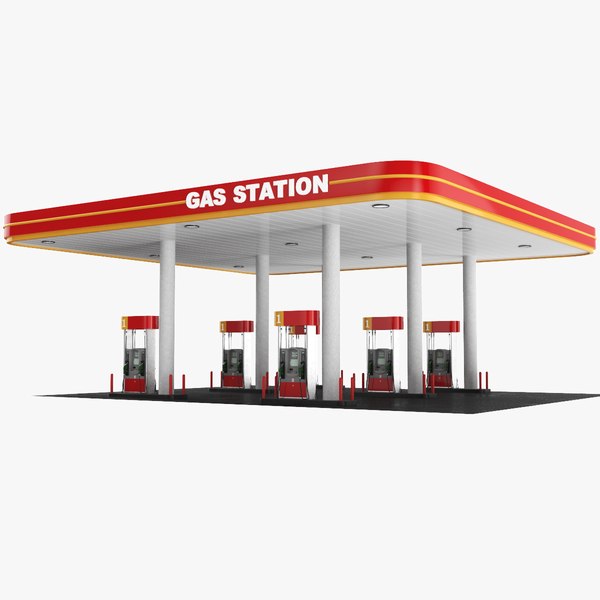 3D real gas station - TurboSquid 1526206