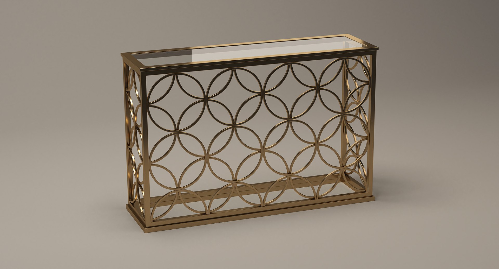 3D model rectangle console table metal - TurboSquid 1393222