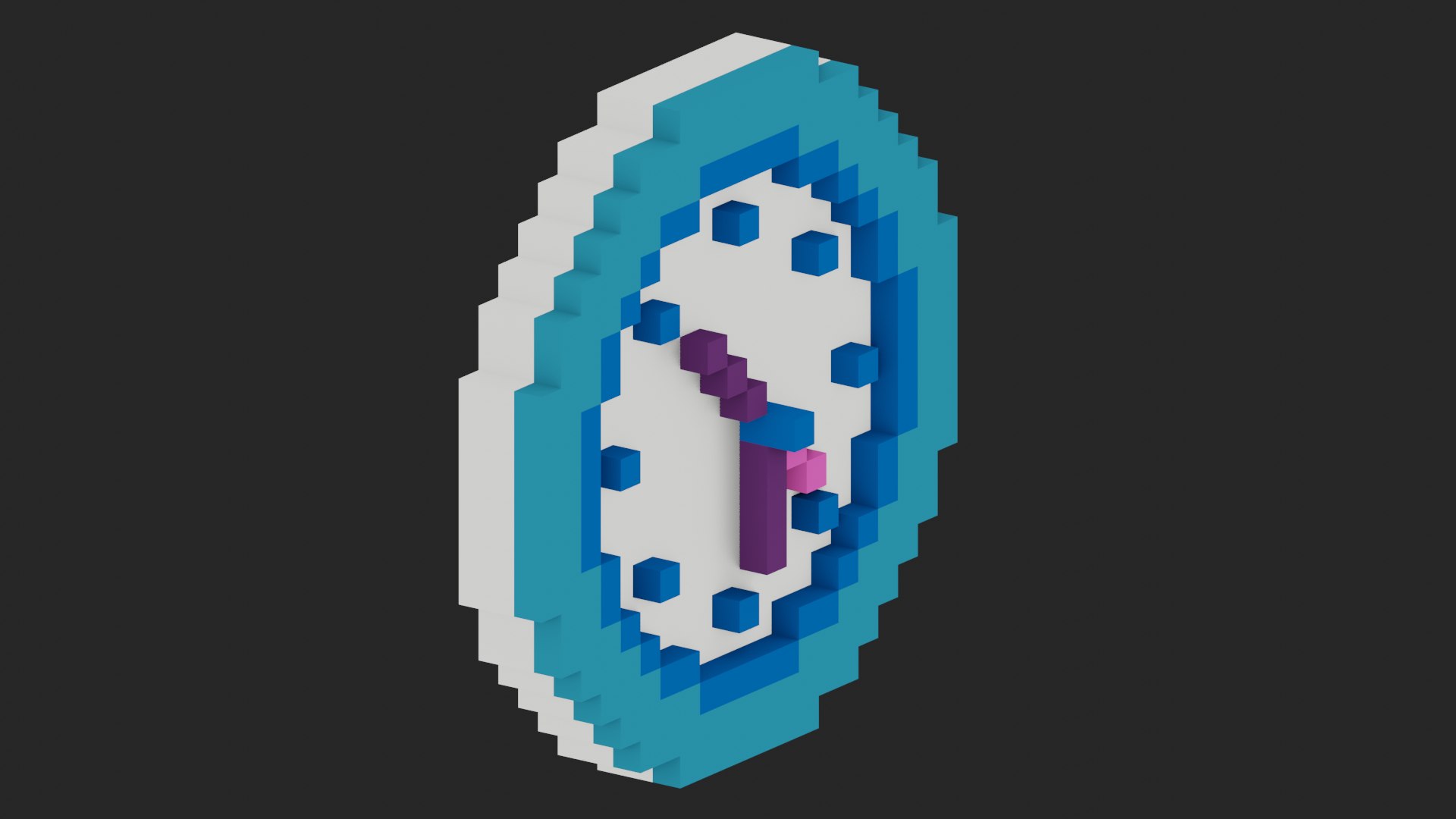 Wall Clock 8 Bit Low Poly Voxel Art Model - TurboSquid 1840427