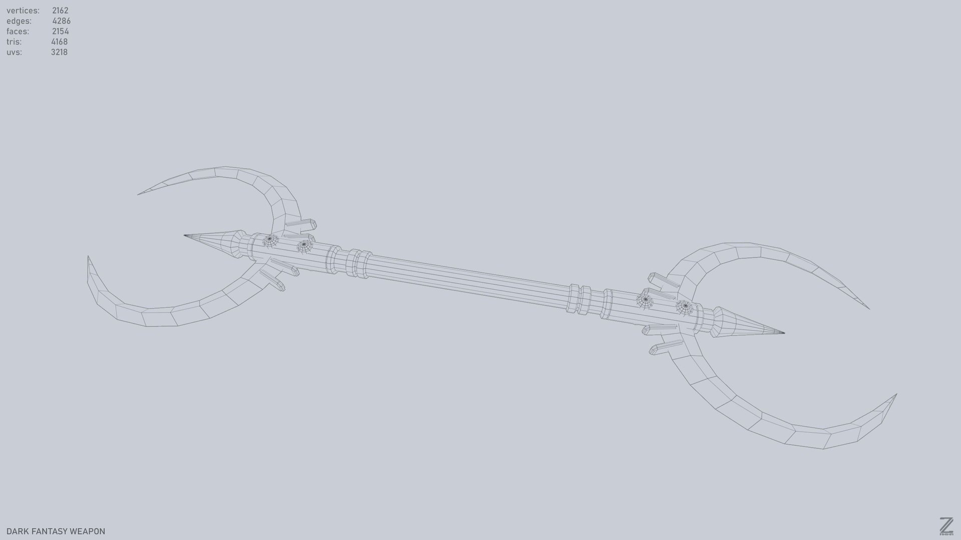 3D Dark Fantasy Weapon Model - TurboSquid 2384060