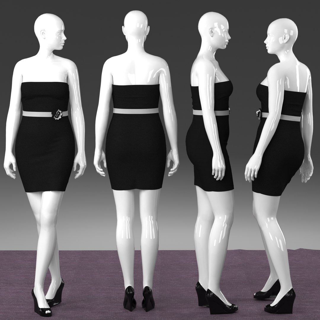 Size Woman Mannequin 3d Model
