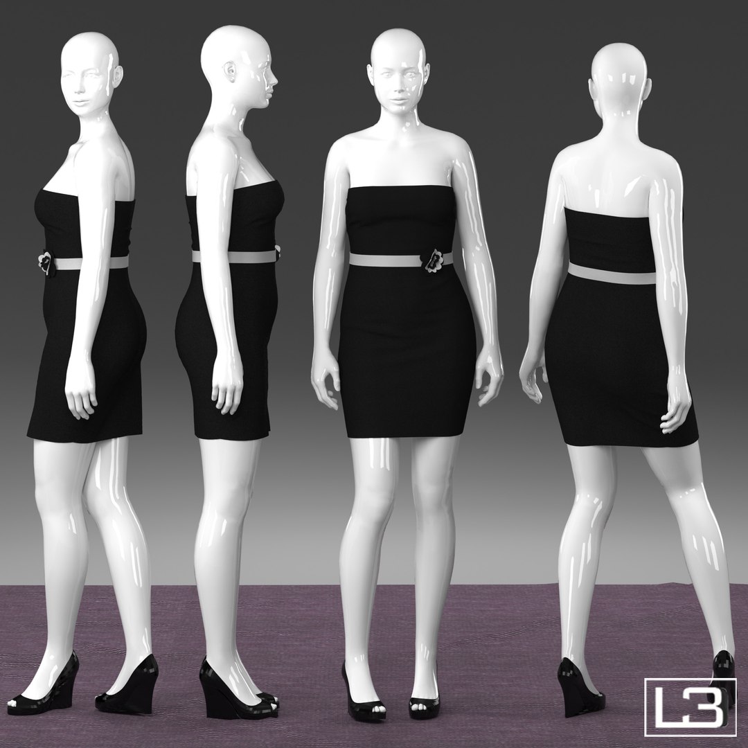 Size Woman Mannequin 3d Model