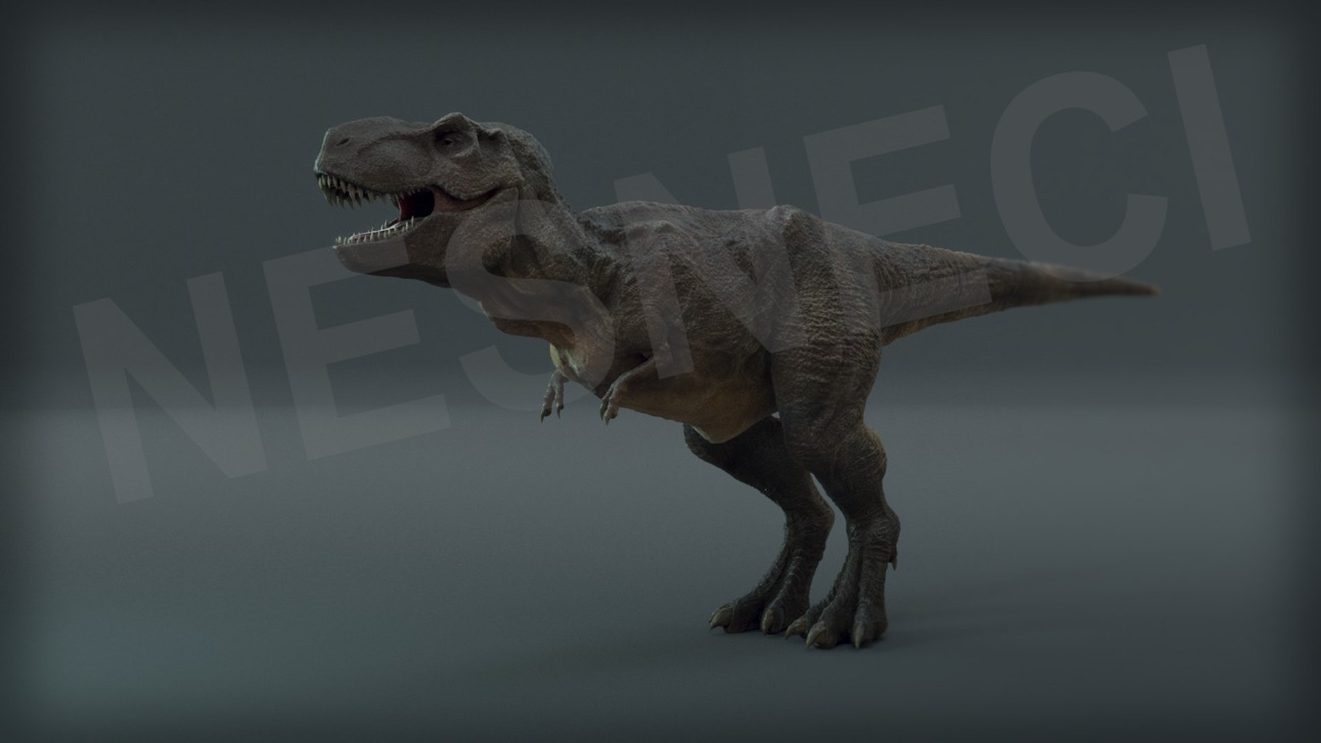3d model trex animation realistic