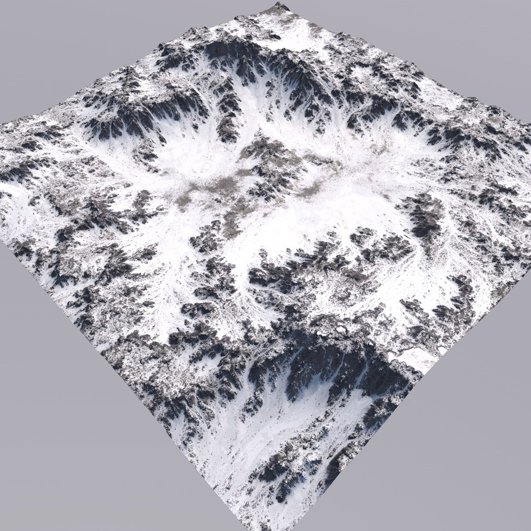 Snowy Terrain 3D Model - TurboSquid 1295945