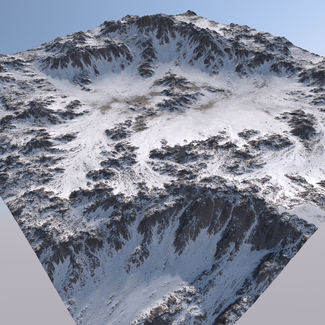 Snowy Terrain 3D Model - TurboSquid 1295945