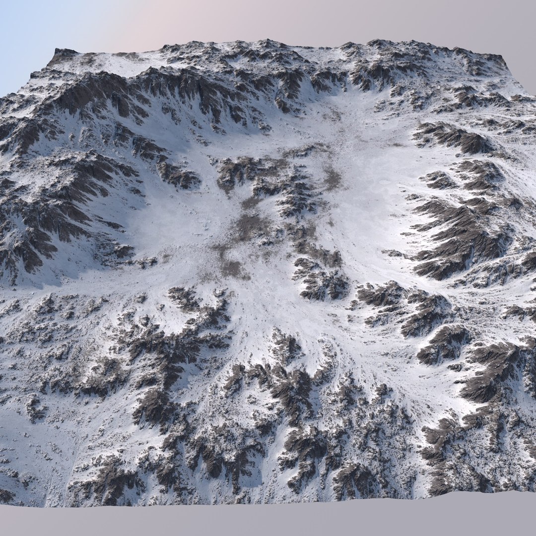 Snowy Terrain 3D Model - TurboSquid 1295945