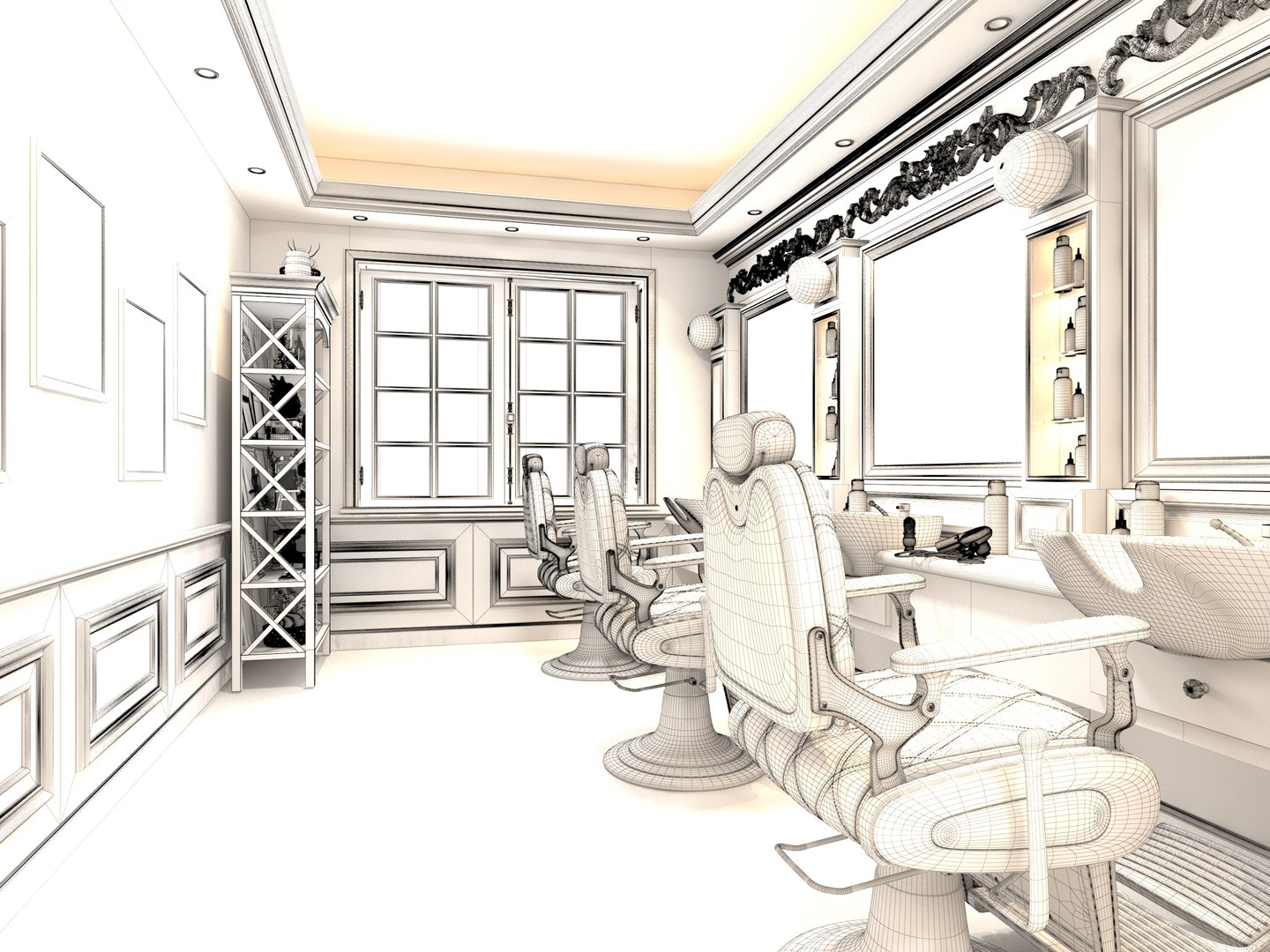 Barber Shop 3D Model - TurboSquid 2403407