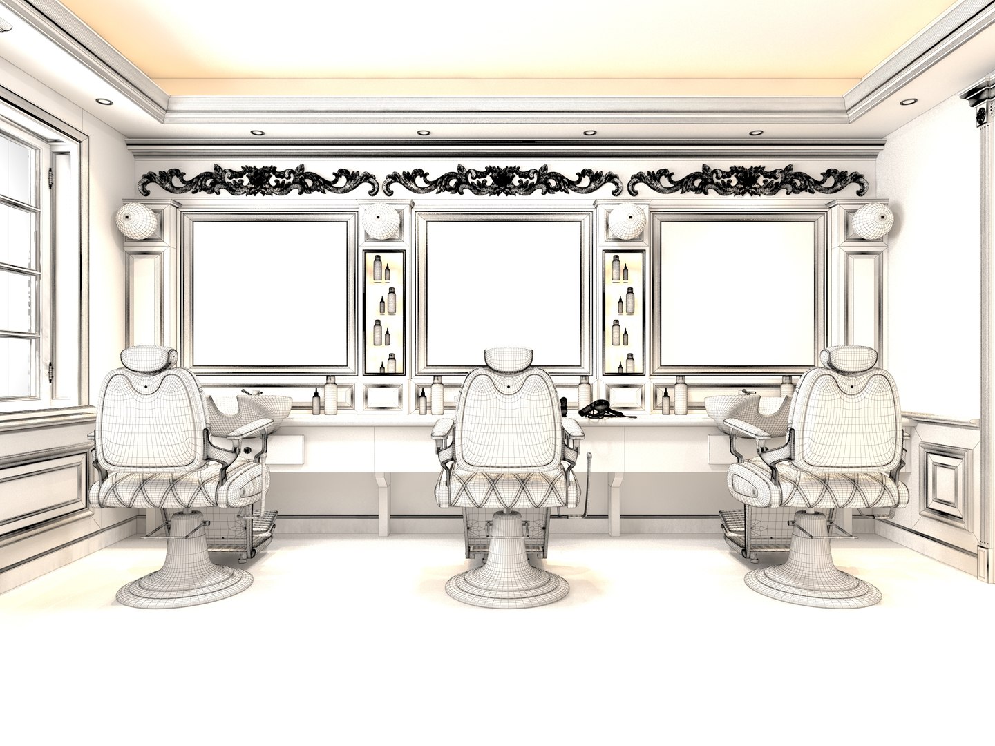 Barber Shop 3D Model - TurboSquid 2403407