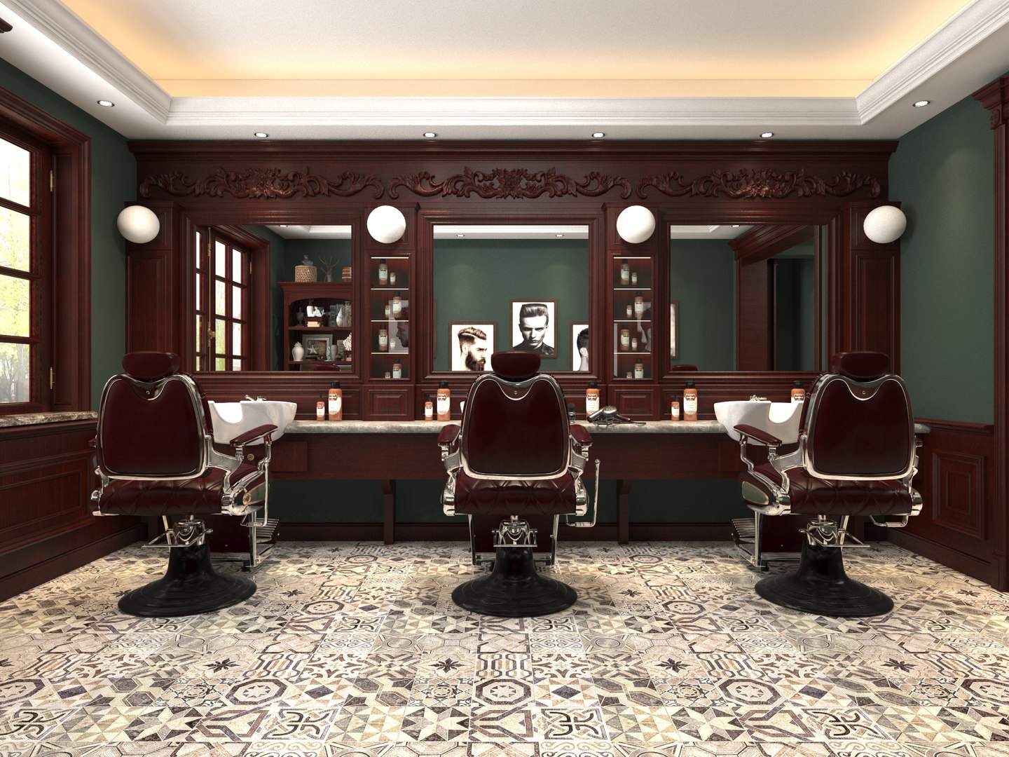 Barber Shop 3D Model - TurboSquid 2403407