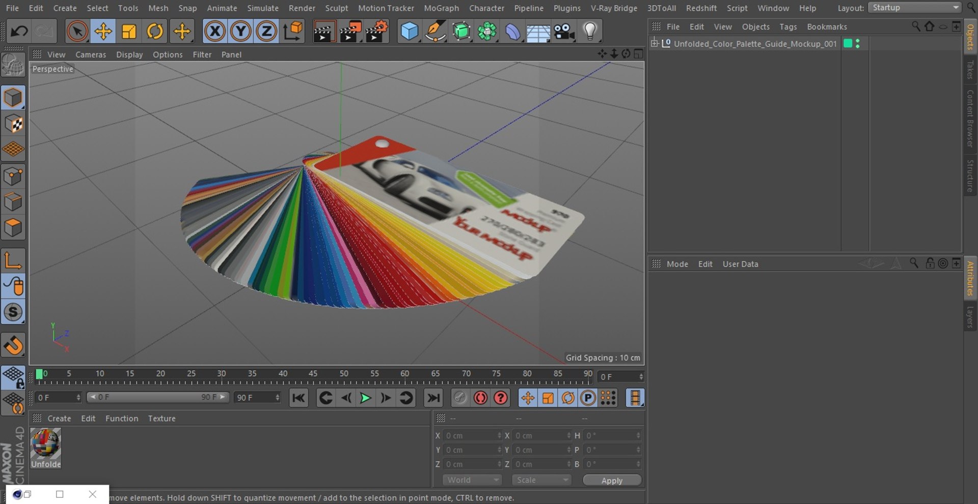3D Unfolded Color Palette Guide Mockup Model - TurboSquid 2104645