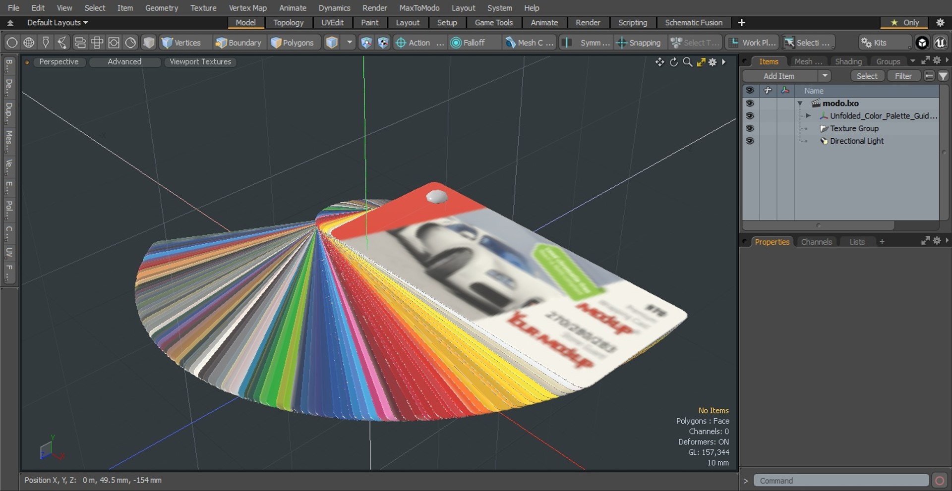 3D Unfolded Color Palette Guide Mockup Model - TurboSquid 2104645