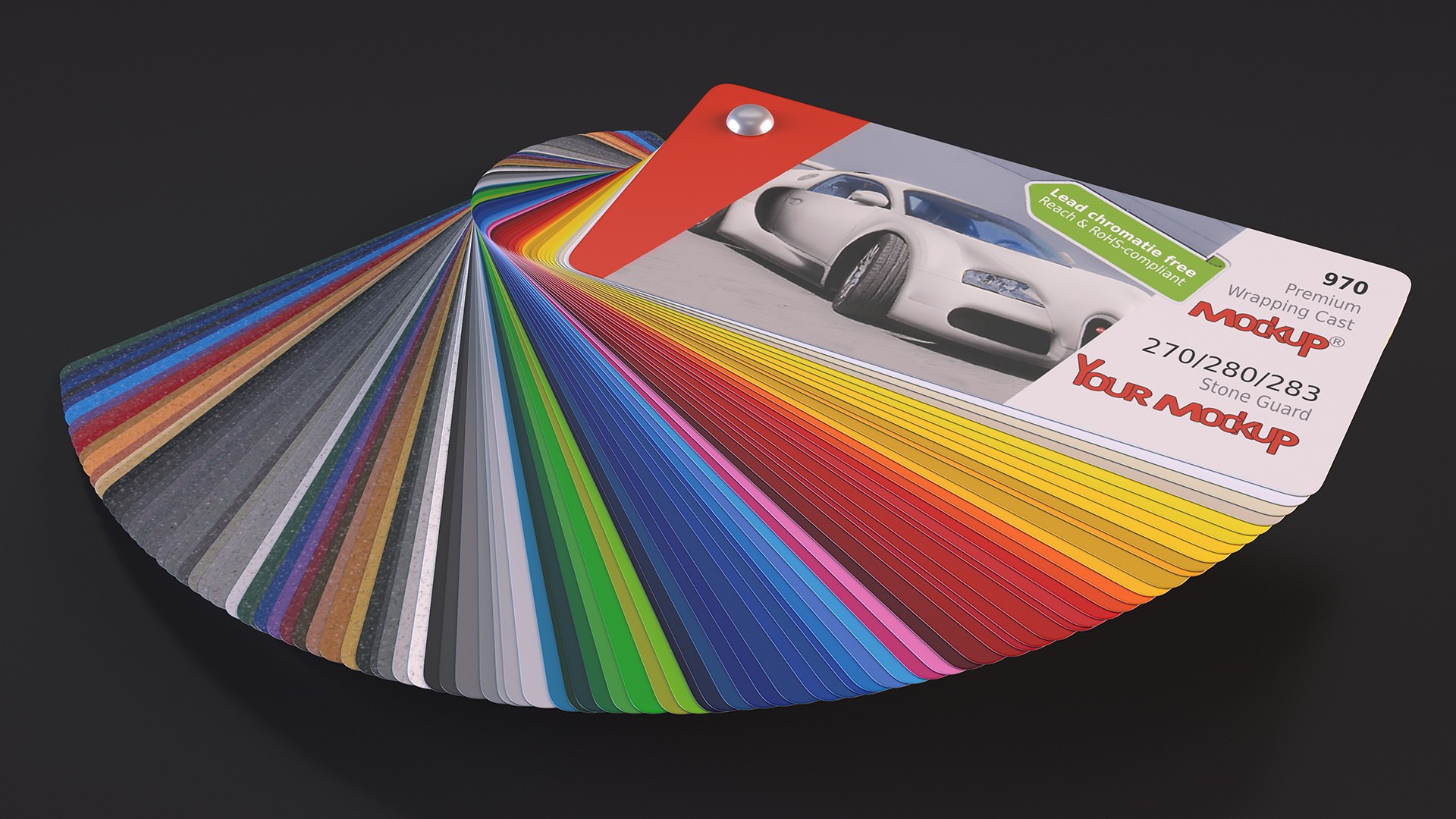 3D Unfolded Color Palette Guide Mockup Model - TurboSquid 2104645