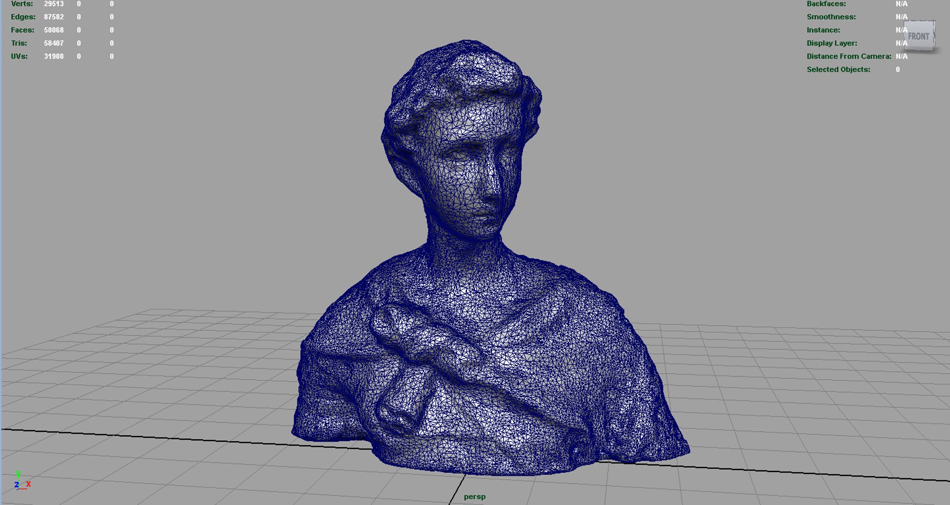3d Roman Bust Model