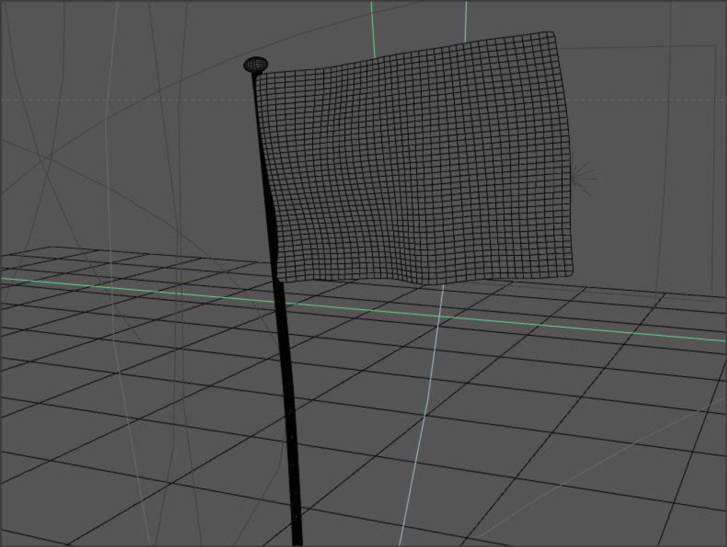 flag animation 3d model