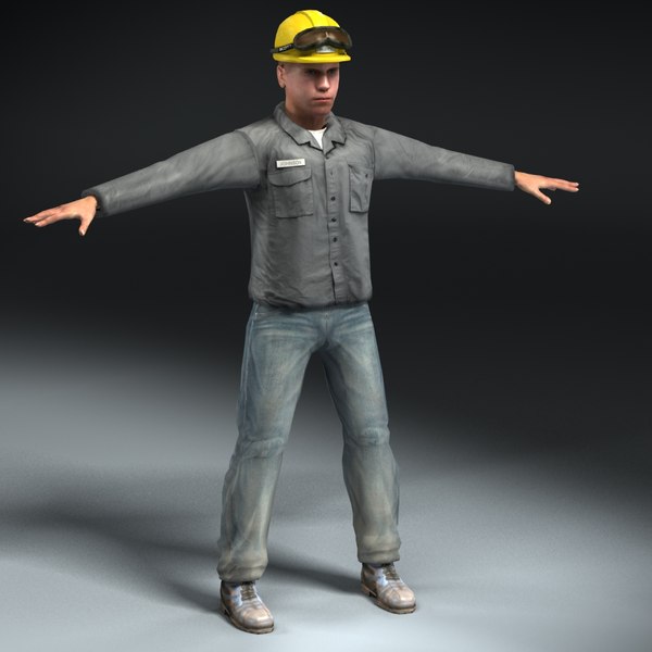 Construction Worker Collada Models for Download | TurboSquid