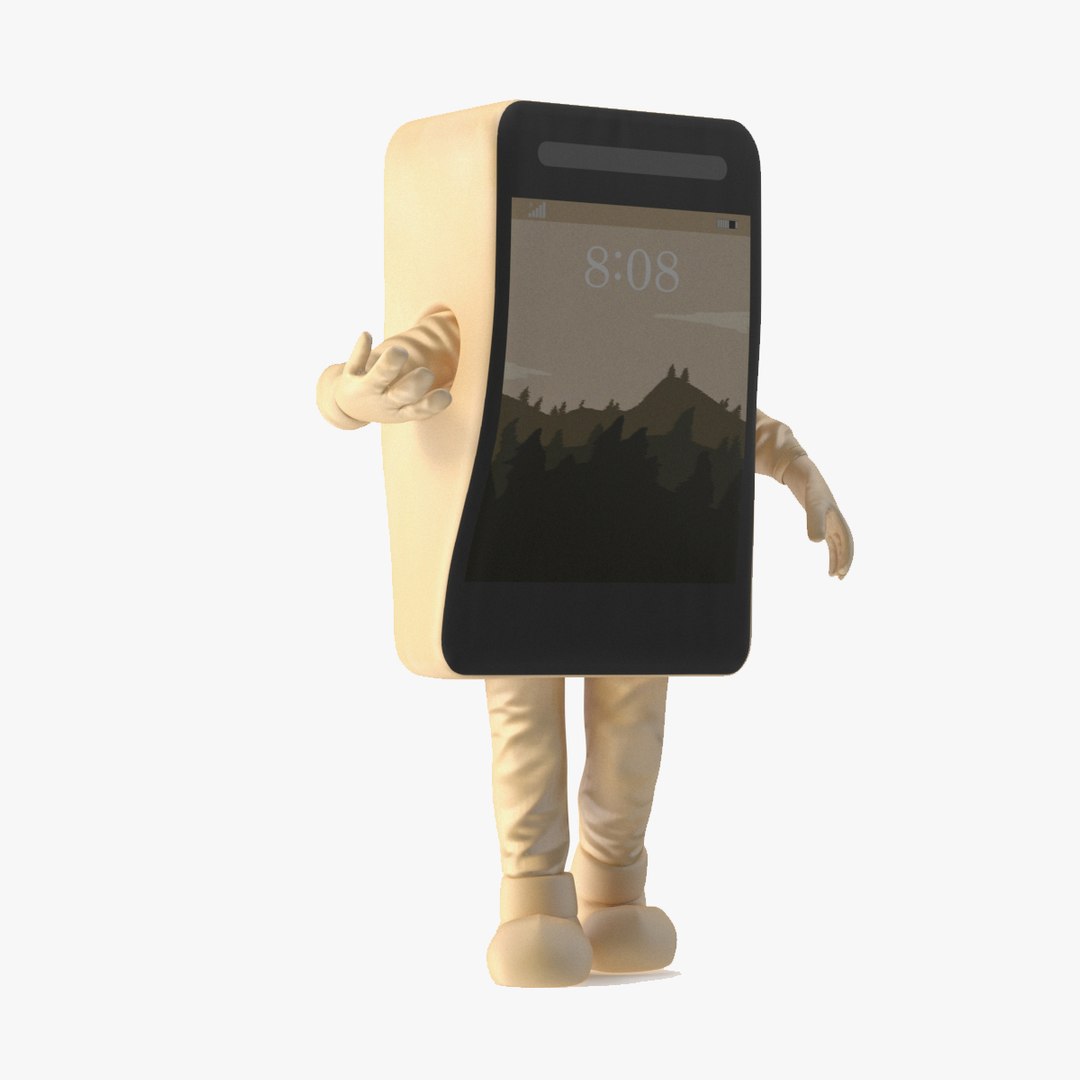 3D Phone Costume Character Golden Rigged for Cinema 4D - TurboSquid 2066476