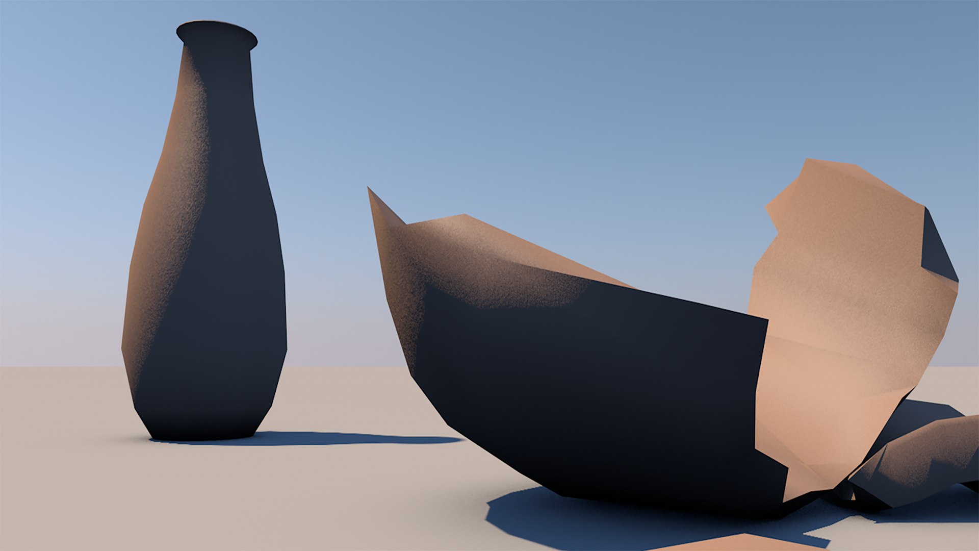 3D Lowpoly Broken Vases Model - TurboSquid 1753577