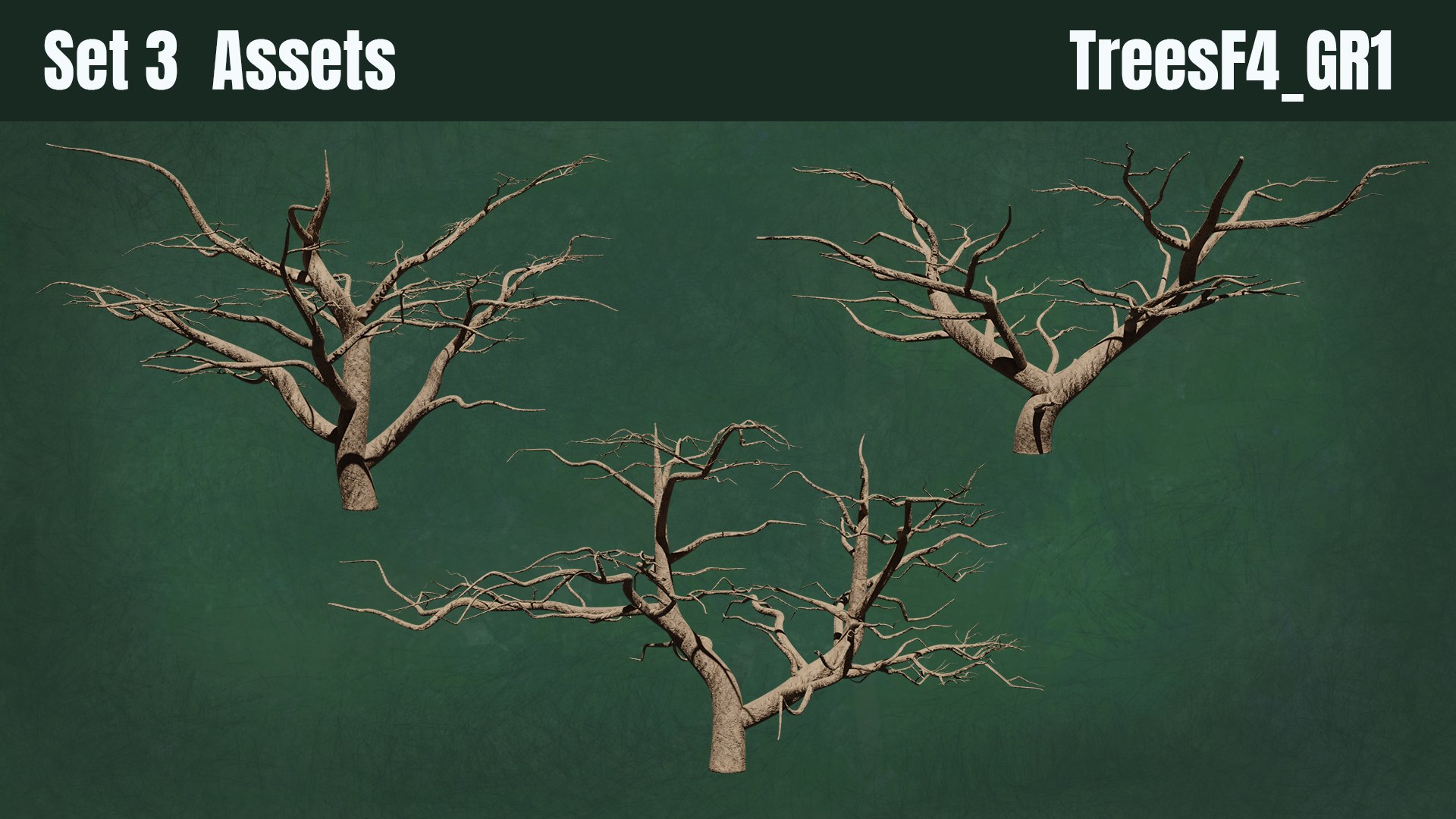 3D Model Trees F4 GR01 Pack - Unleafs Assets Nature Env - TurboSquid ...