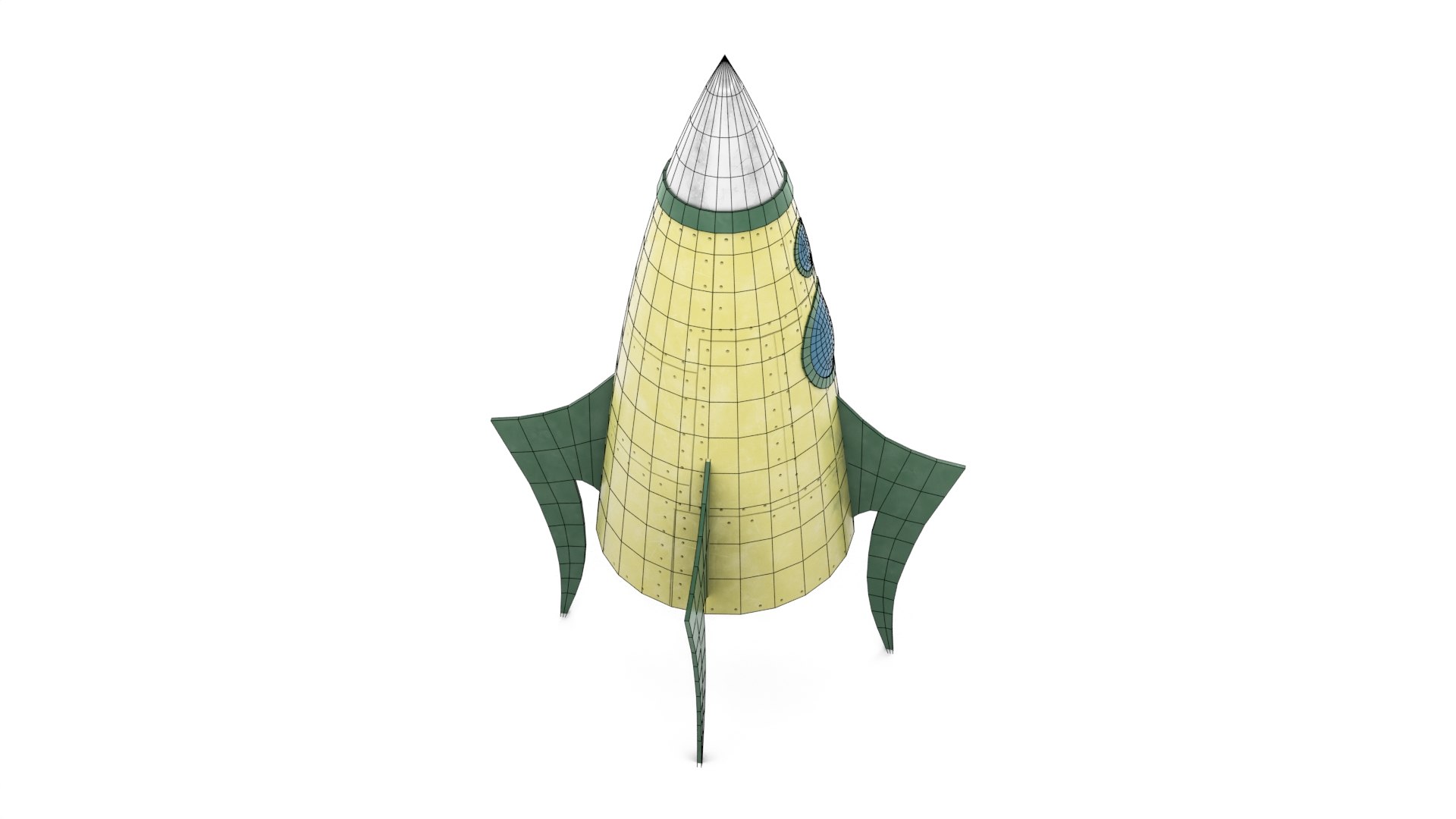 3D model yellow metal rocket - TurboSquid 1656679