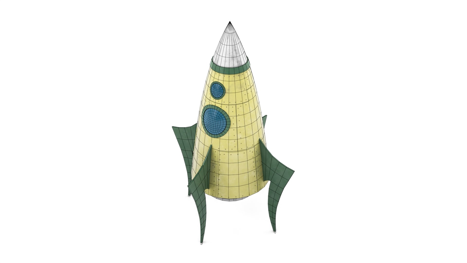 3D model yellow metal rocket - TurboSquid 1656679