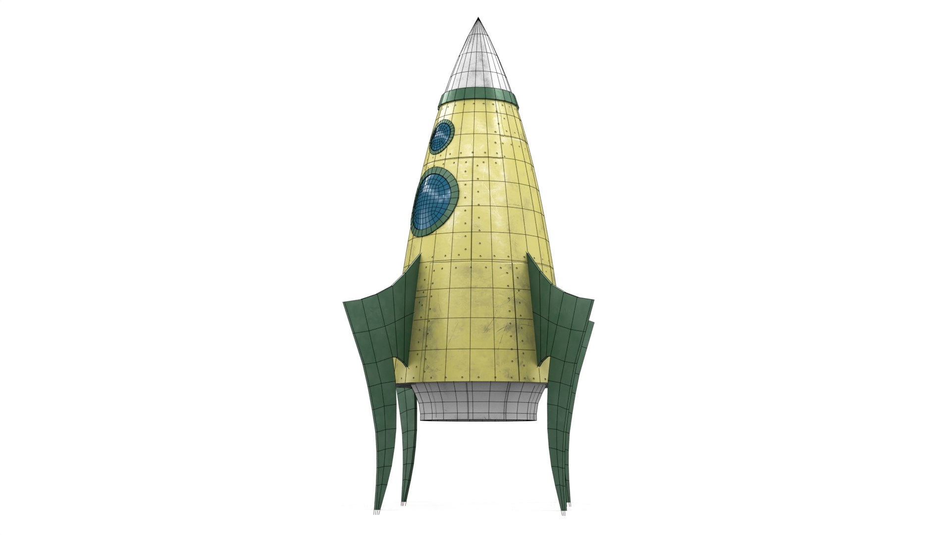 3D model yellow metal rocket - TurboSquid 1656679