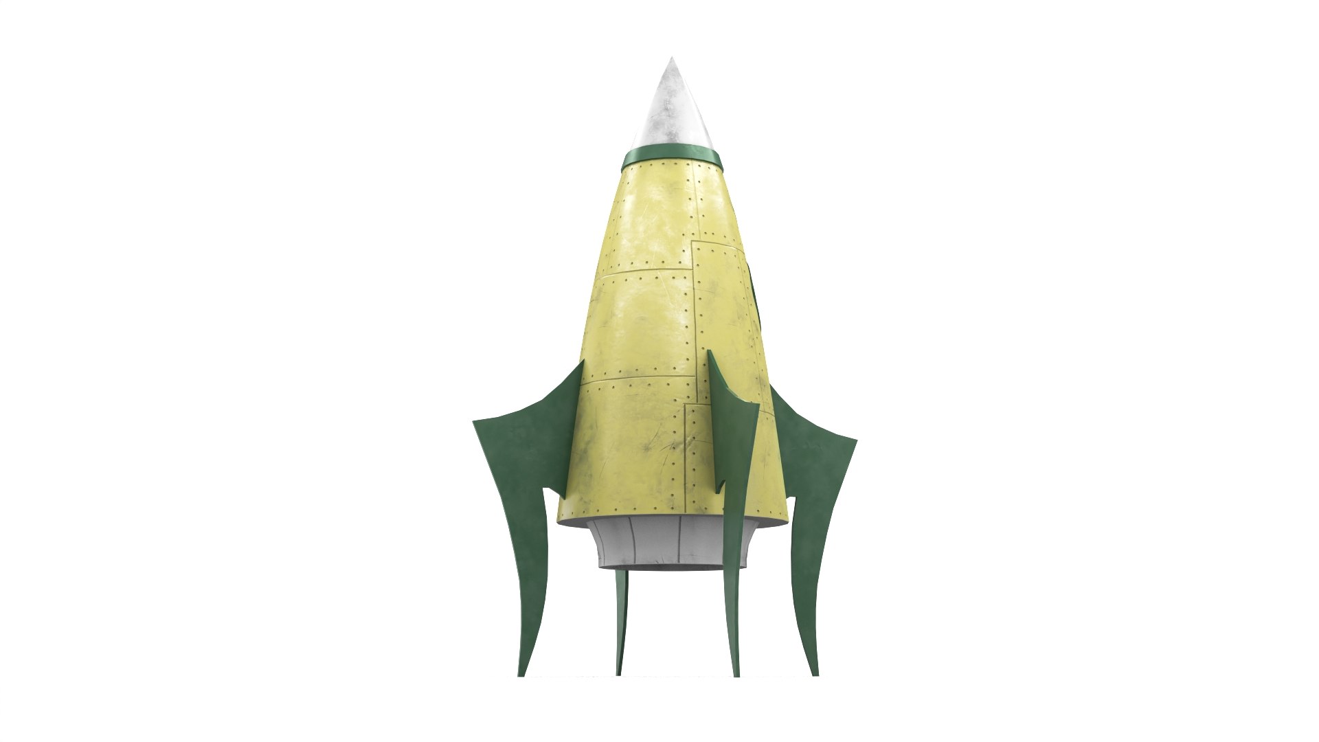 3D model yellow metal rocket - TurboSquid 1656679