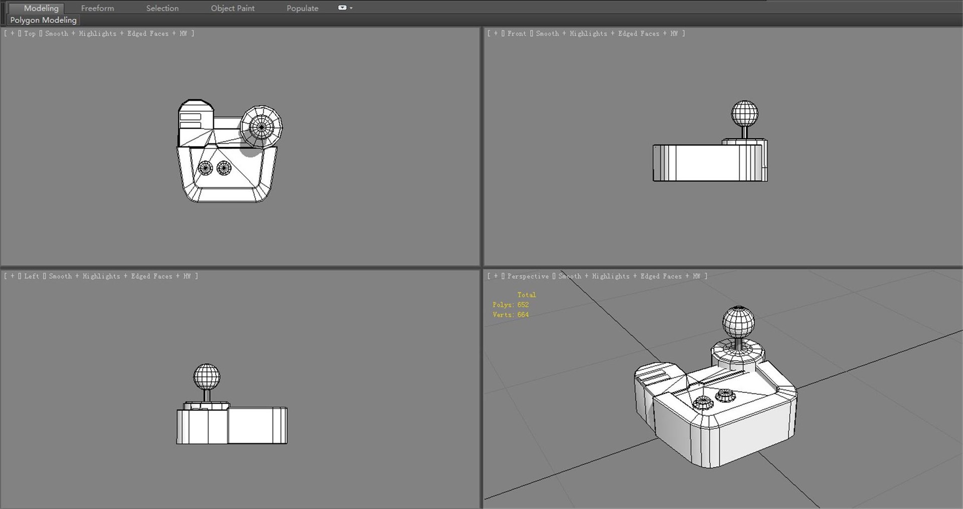 Cartoon Game Controller - Joystick In Video Game Controller Model ...