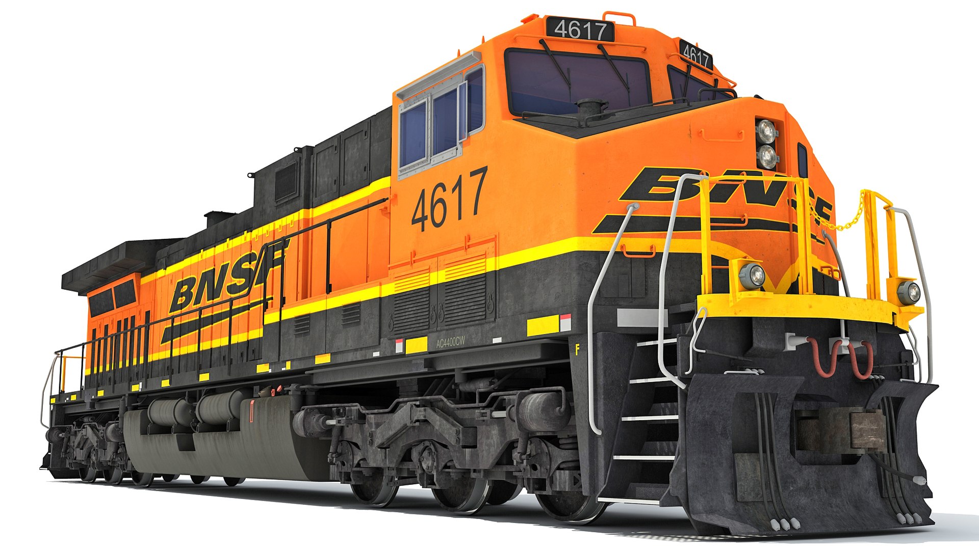 3D Ge Ac4400cw Locomotive Bnsf Model - TurboSquid 1501823
