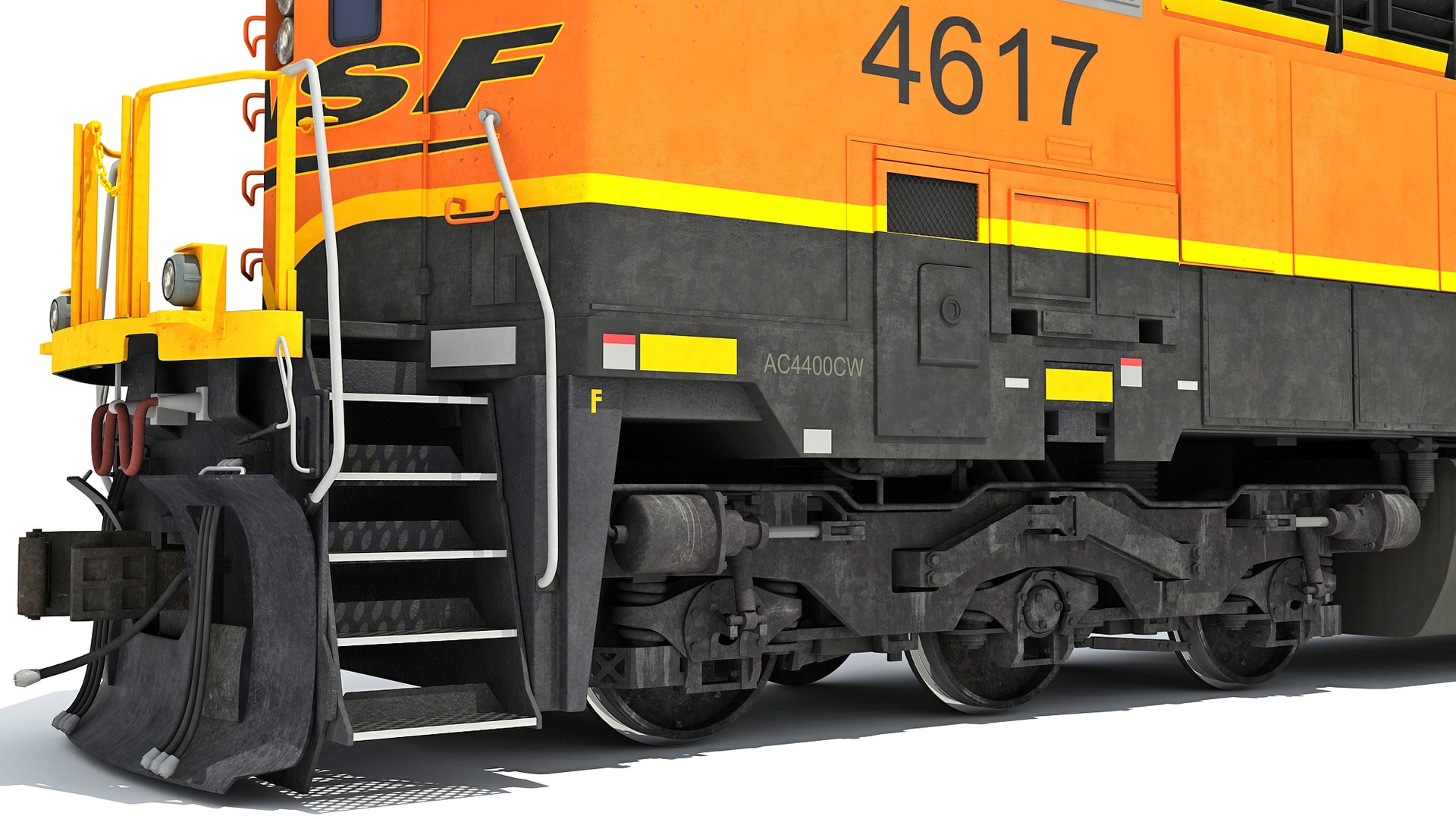 3D Ge Ac4400cw Locomotive Bnsf Model - TurboSquid 1501823