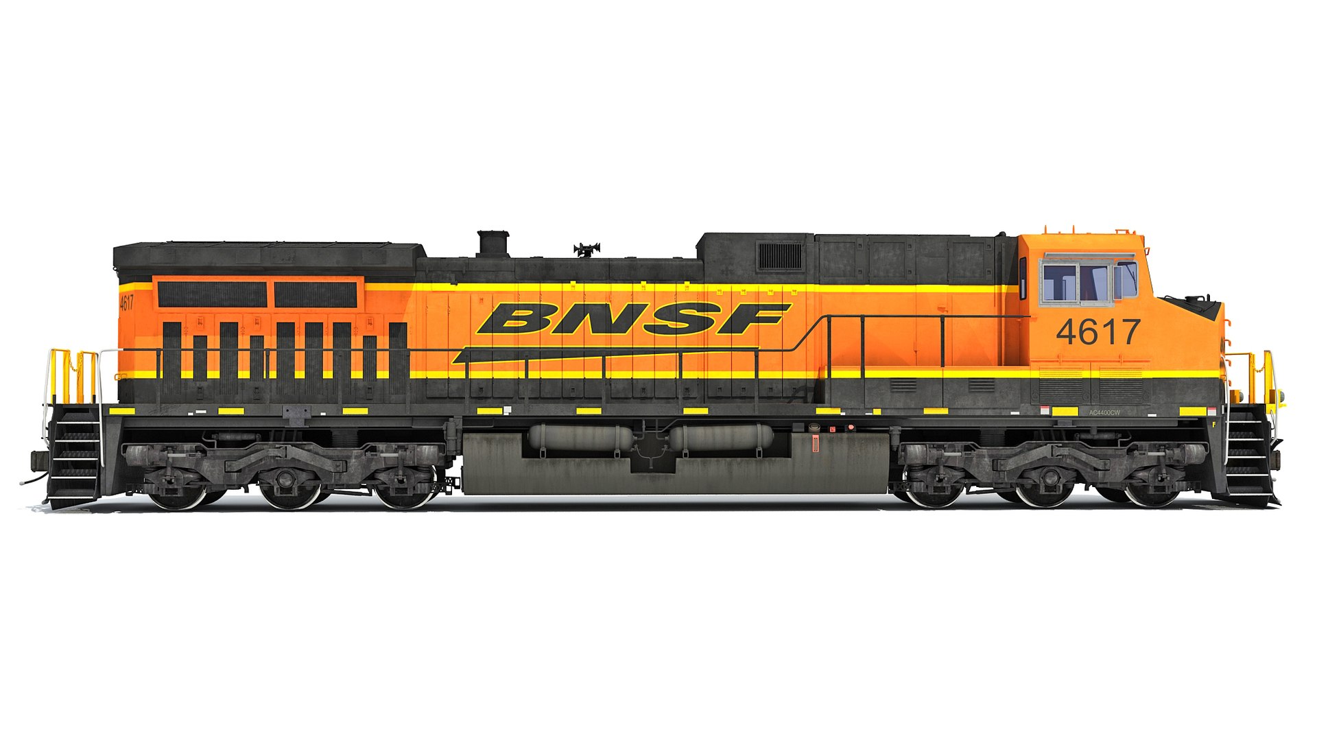 3D Ge Ac4400cw Locomotive Bnsf Model - TurboSquid 1501823