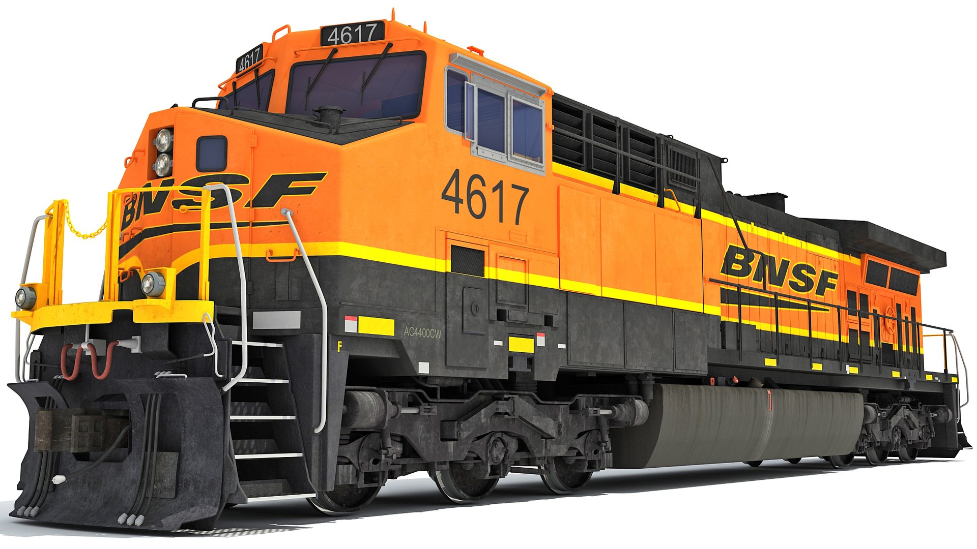 3D Ge Ac4400cw Locomotive Bnsf Model - TurboSquid 1501823