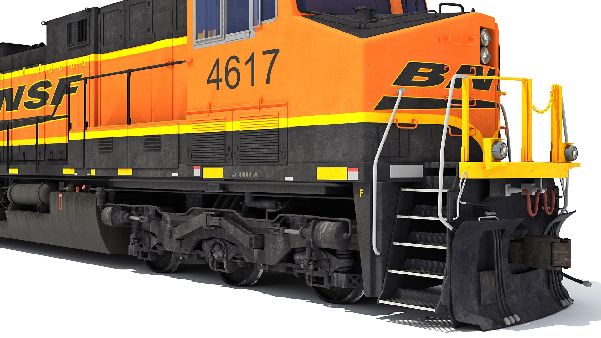 3D Ge Ac4400cw Locomotive Bnsf Model - TurboSquid 1501823