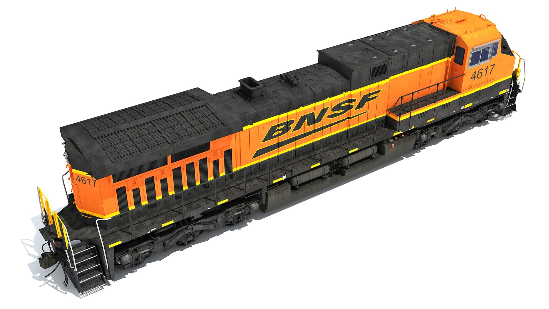 3D Ge Ac4400cw Locomotive Bnsf Model - TurboSquid 1501823