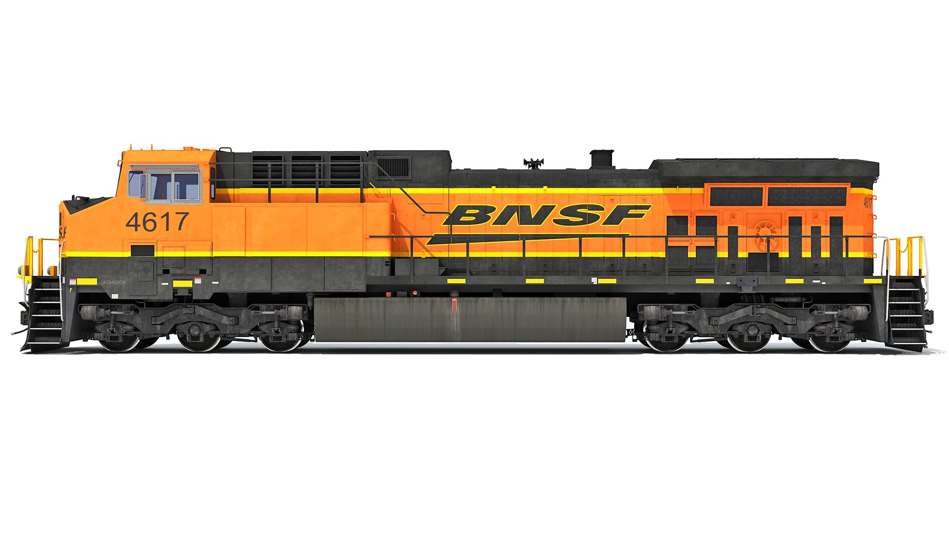 3D Ge Ac4400cw Locomotive Bnsf Model - TurboSquid 1501823