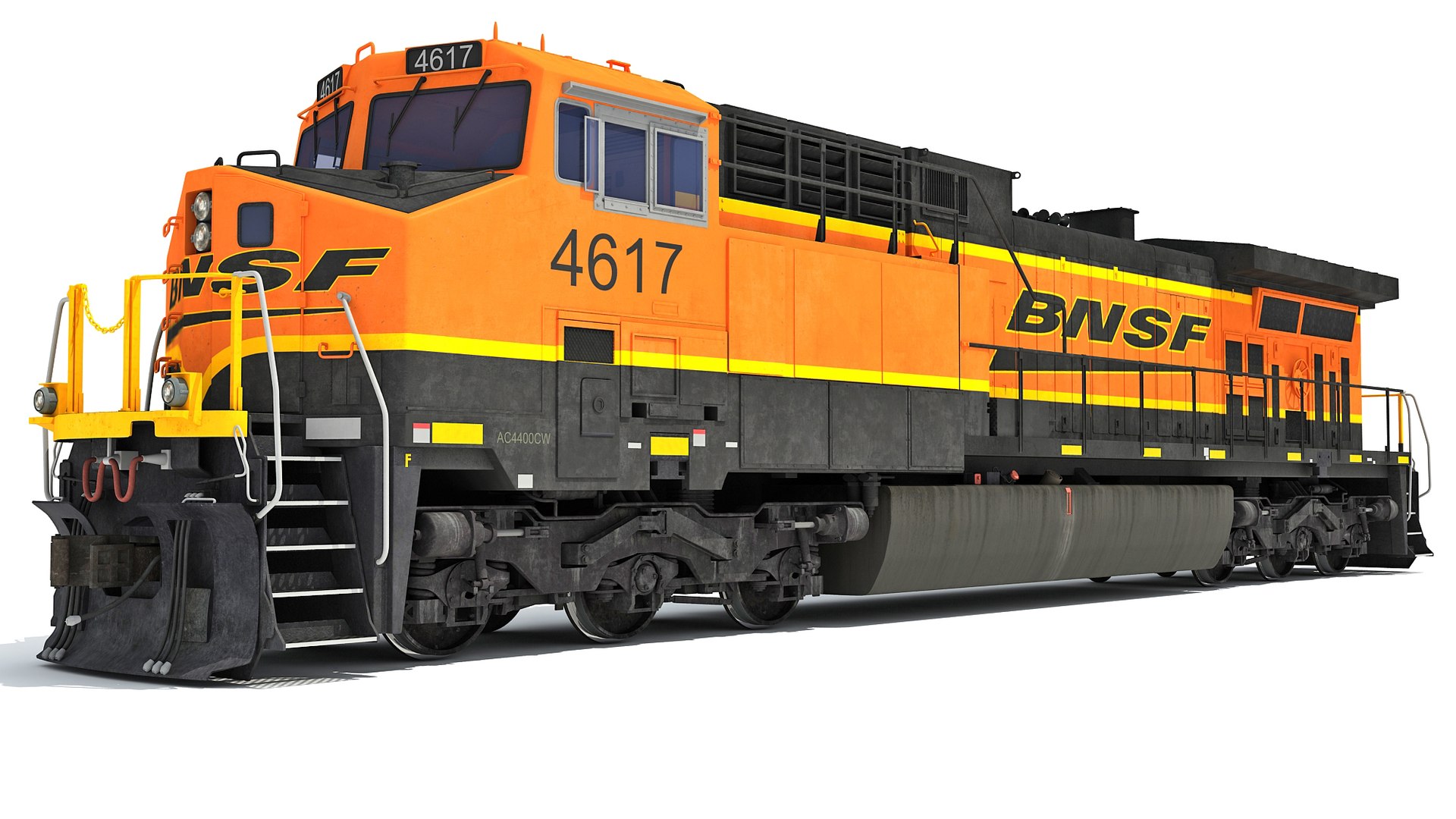 3D Ge Ac4400cw Locomotive Bnsf Model - TurboSquid 1501823