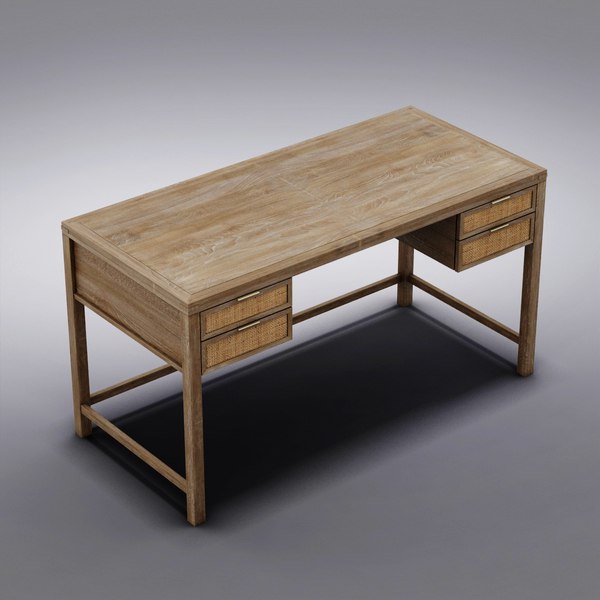 modelo 3d Cajón y barril - Blake Gray Wash Desk - TurboSquid 702531