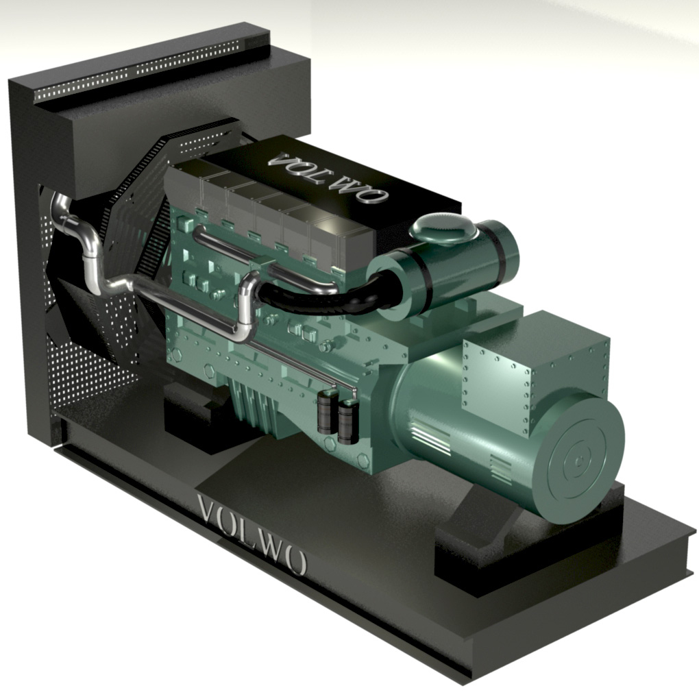 diesel generator 3d model