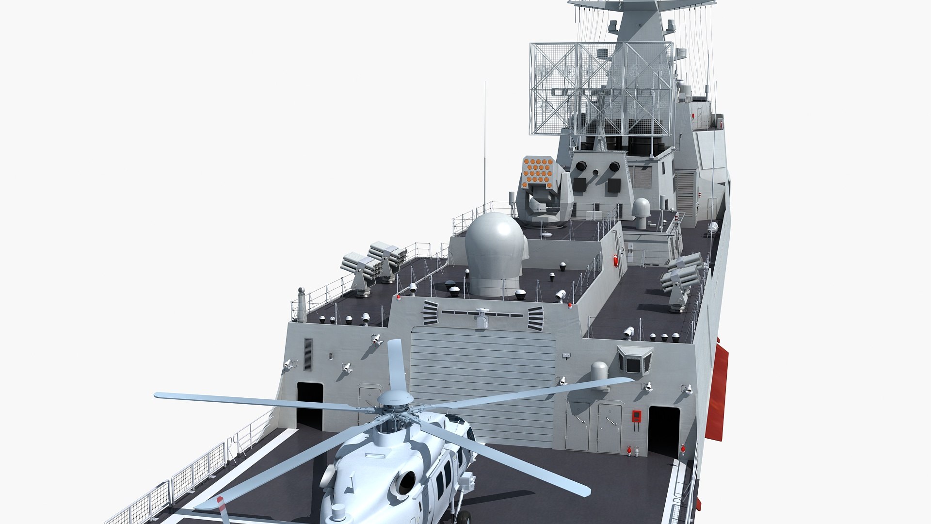3D Model Chinese Navy 052DL Class Destroyer With Z20 - TurboSquid 1940322