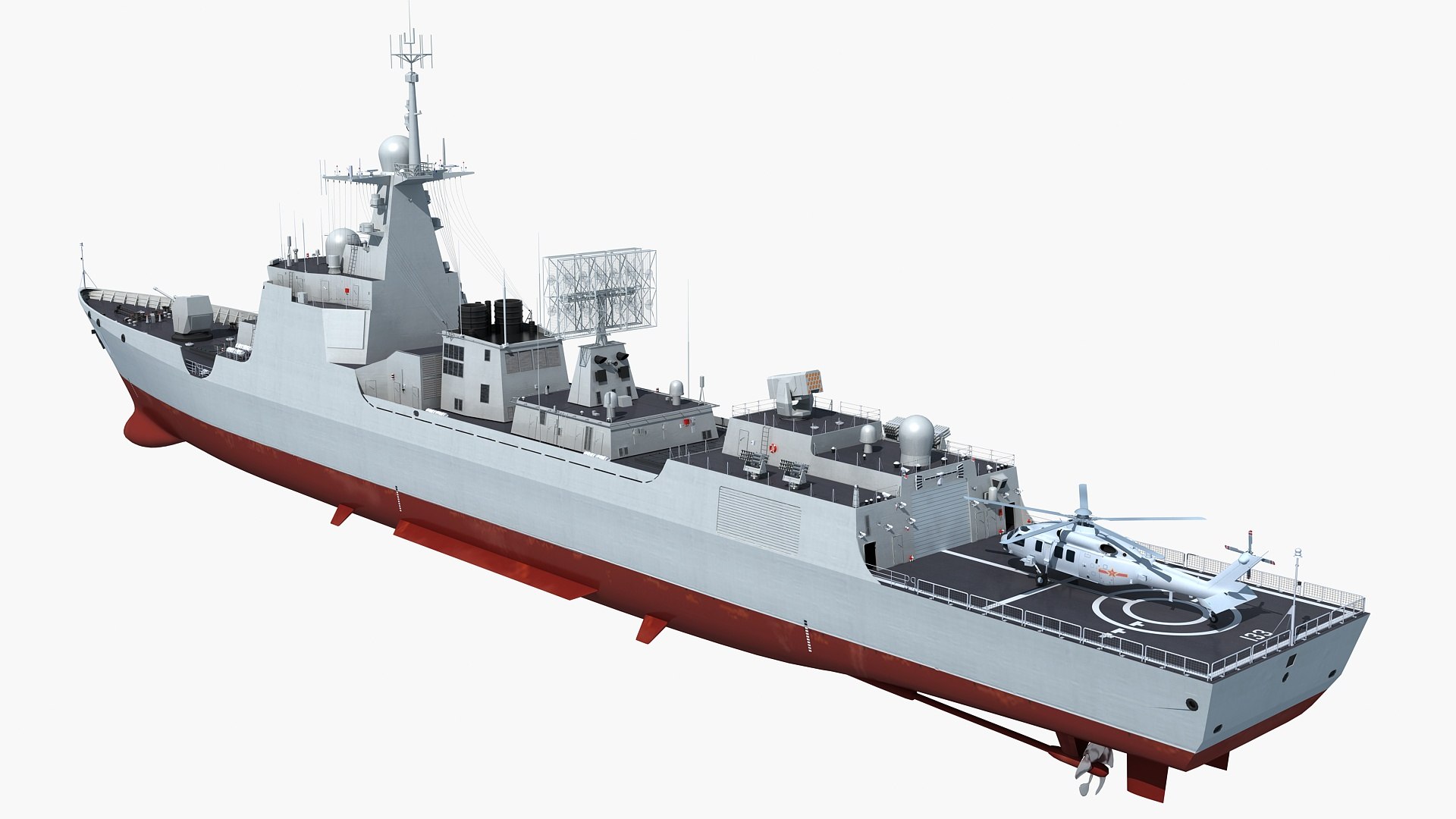 3D Model Chinese Navy 052DL Class Destroyer With Z20 - TurboSquid 1940322