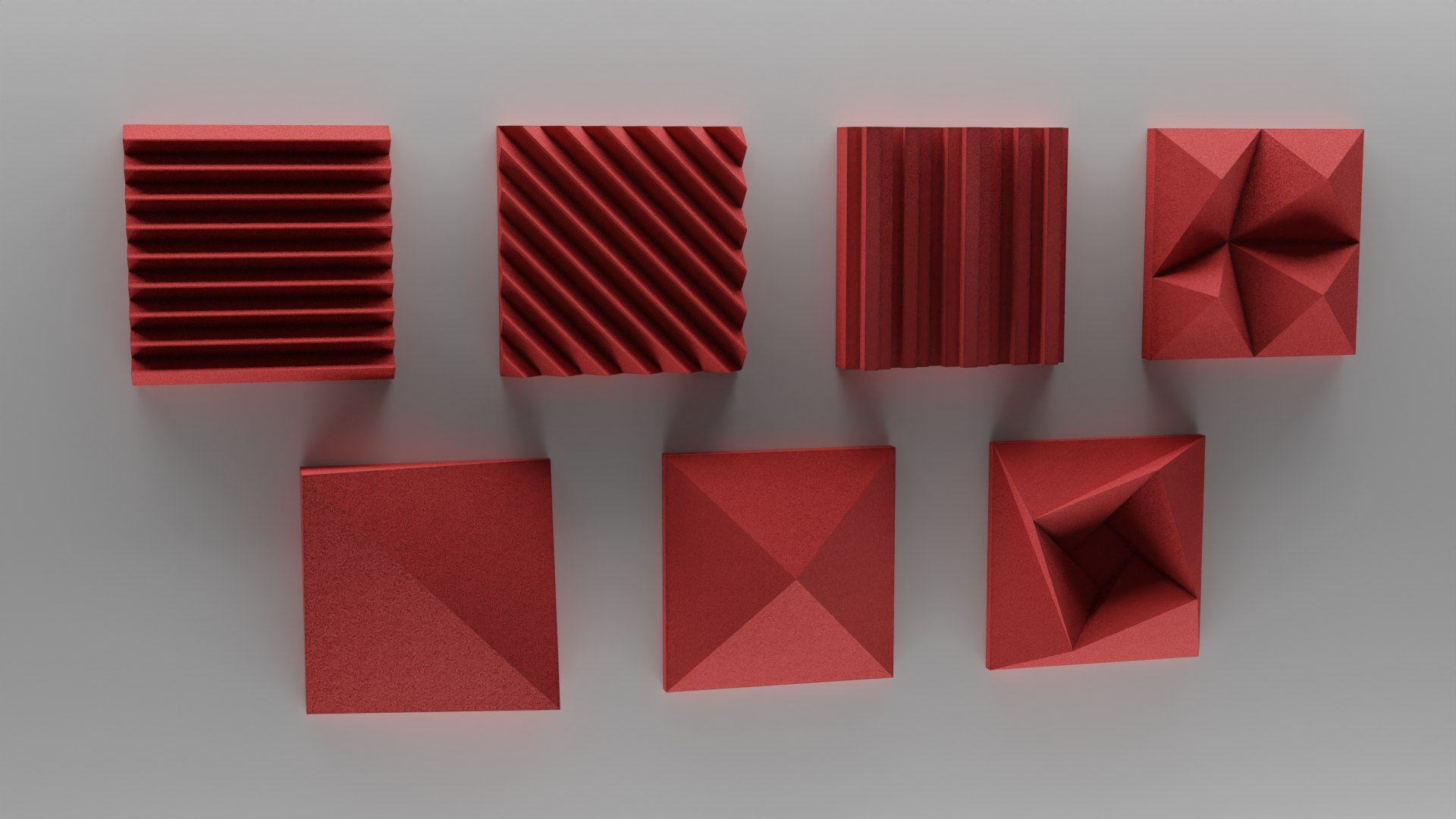 3D Acoustic Panels Set With 8K - 4K - 2K Textures - TurboSquid 1969303