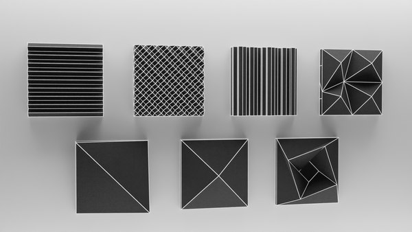 modelo 3d Set de Paneles Acústicos con Texturas 8K - 4K - 2K ...