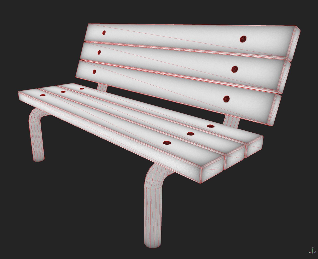 3D bench model - TurboSquid 1271534