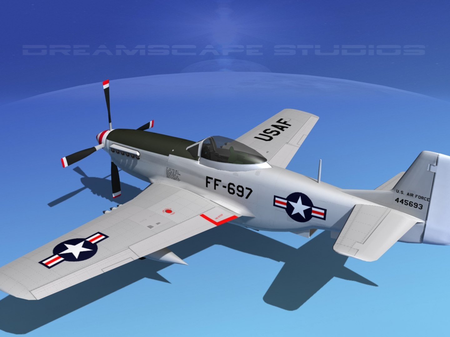3d Cockpit Mustang Usaf Model