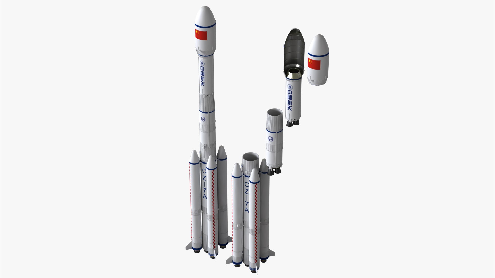 Long March 7A Model - TurboSquid 2222409